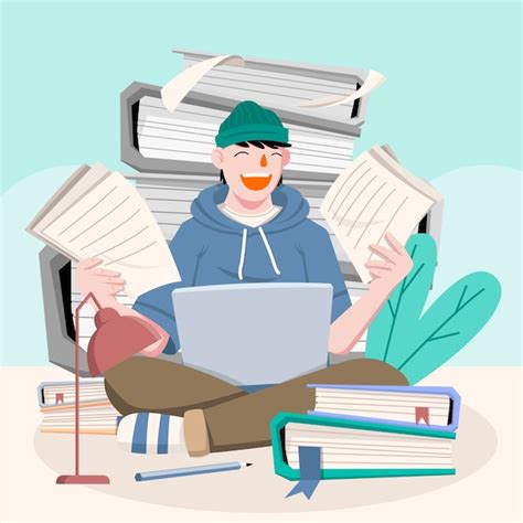 Ilustración De Ensayo Dibujado A Mano Vector Gratis