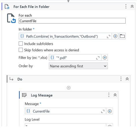 Loop Through Sub Folder By Reframework And Move Pdfs To Specific