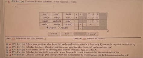 Solved Problem A capacitor of capacitance C μF Chegg