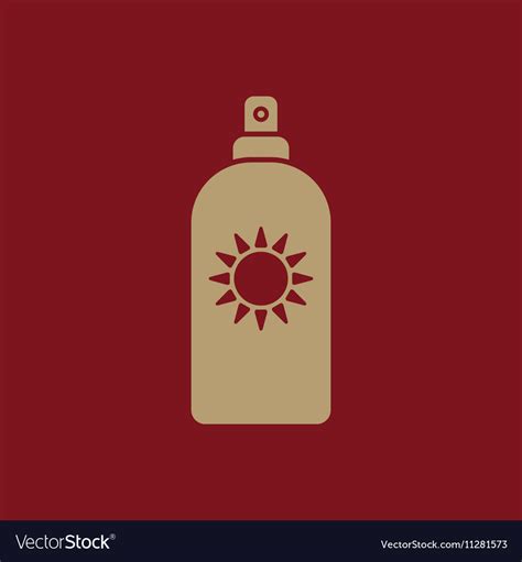 Sun Cream Icon Sunscreen Symbol Flat Royalty Free Vector