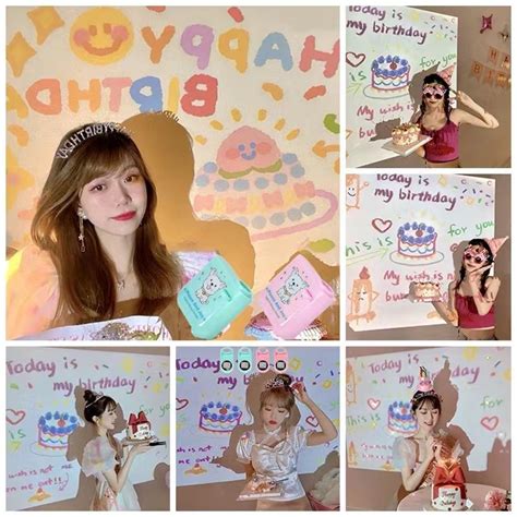 โปรเจคเตอร์ถ่ายรูป ลายใหม่ พร็อพวันเกิด ปาร์ตี้วันเกิด วันครบรอบ ไฟถ่ายรูป เครื่องฉายภาพ