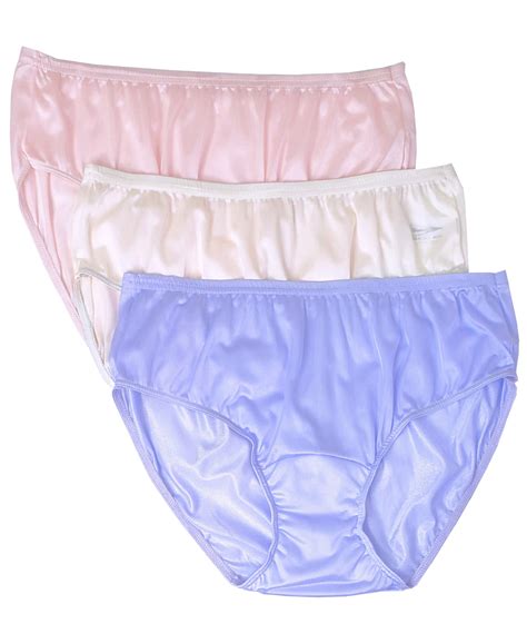 Shadowline Womens Underwear Hipster Nylon Panties 3 Pack Nyteez