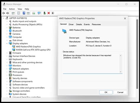 Asus Tuf A15 Fa506qr And Amd Error Code 43 Again After Windows Update How Do I Fix It R Asus