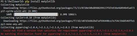 解决pip安装matplotlib过程中could Not Find A Version That Satisfies The