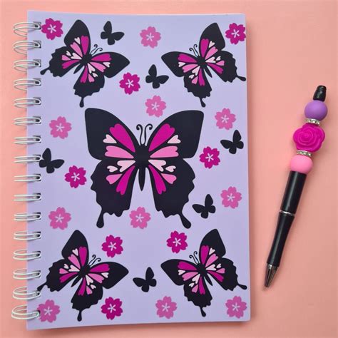 Floral Butterfly Notebook And Pen Bundle Scarlia