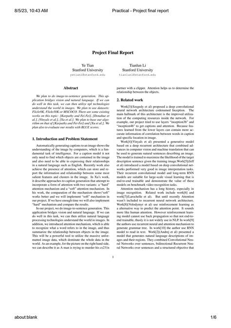 Solution Practical Project Final Report Convolutional Neural Networks For Visual Recognition Cs