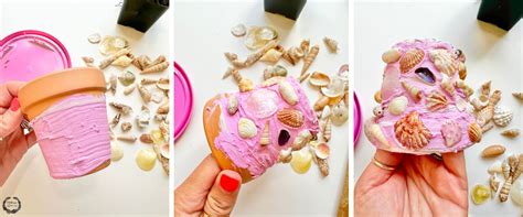 Diy Seashell Flower Pot From Under A Palm Tree
