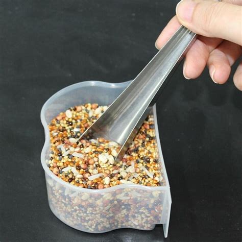 Portable Stainless Steel Bird Feeder Feeding Suppl Vicedeal