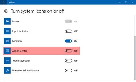Hide Action Center Taskbar Icon In Windows 10 Anniversary Update