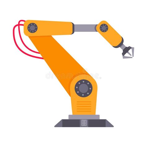 Robotic Arm Flat Style Design Vector Illustration Icon Sign Isolated On White Background Robot