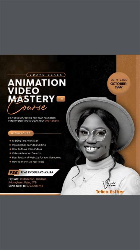 Online Class Flyer Practice Animation Classes Text Animation Flyer