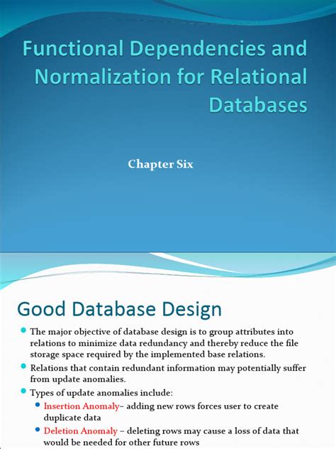 Chapter6 Normalization Pdf Computer Data Data Management