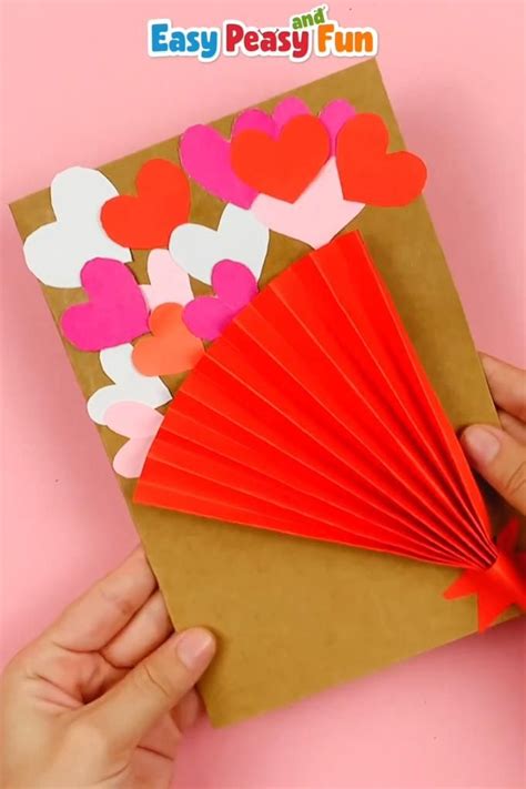 Bouquet Of Hearts Valentines Day Card Idea In 2024