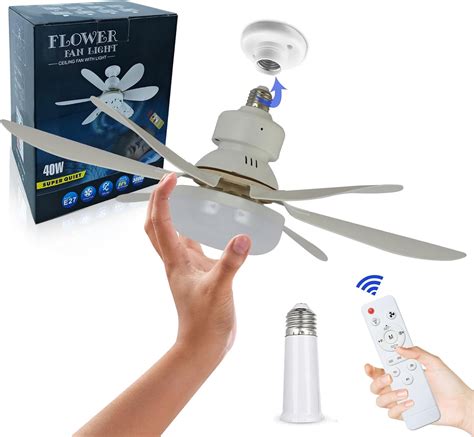 CM Ceiling Fan With Light And Remote Screw In Ceiling Fan In Light For Socket E E W
