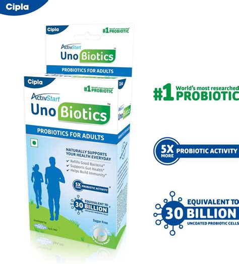 Cipla Activstart Unobiotics With 5x More Probiotic Activity Probiotic