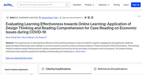 Evaluating Learning Effectiveness Towards Online Learning Application