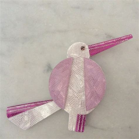 Lea Stein Paris Vintage Bird Brooch Big Beak