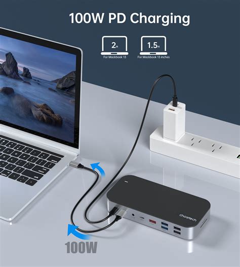 Choetech Hub M52 15 In 1 Multiport Usb C Adapter Hub Grey