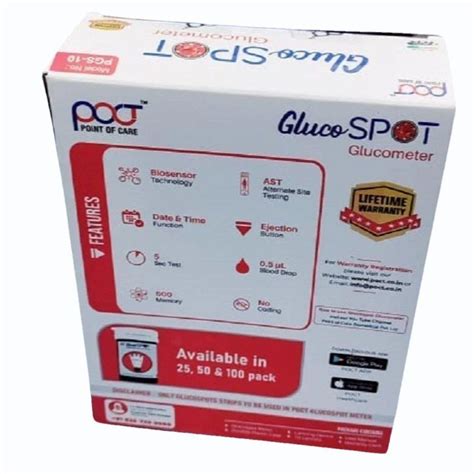 Poc Gluco Spot Glucometer At ₹ 110piece Hyderabad Id 2854958570362