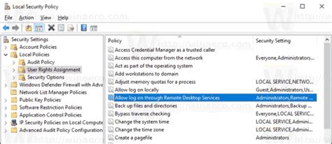 Allow Or Deny Users To Logon With Remote Desktop In Windows 10