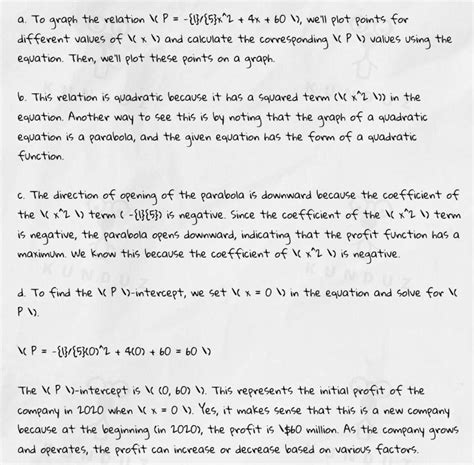 [answered] A To Graph The Relation P 1 5 X 2 4x 60 We Ll Plot Points Kunduz
