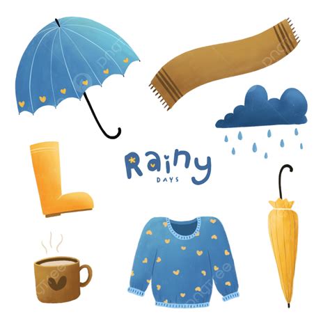 Rainy Season Clothes Clipart Store