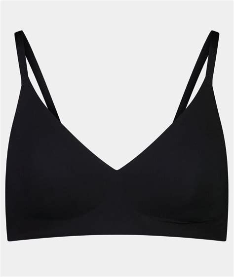 Bendon Comfit Collection Soft Cup Wire Free Plunge Bra Black Curvy Bras