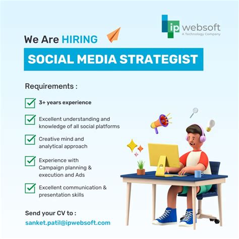 Socialmediastrategist Nowhiring Joinourteam Ipwebsoft Ip Websoft
