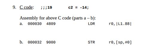 Solved Consider The Assembly Code Generated By The Compiler Chegg Com