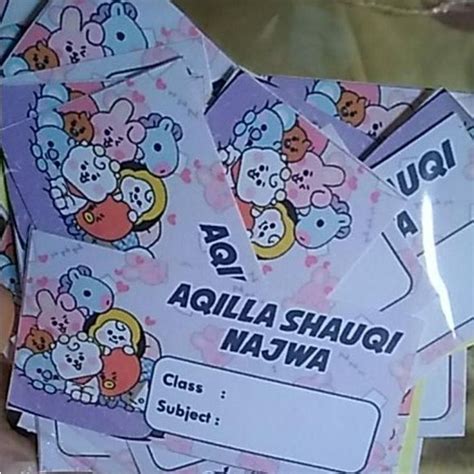 Unit School Textbook Name Label Sticker Can Request Shopee Malaysia