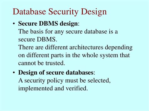 Ppt Database Security Design Powerpoint Presentation Free Download