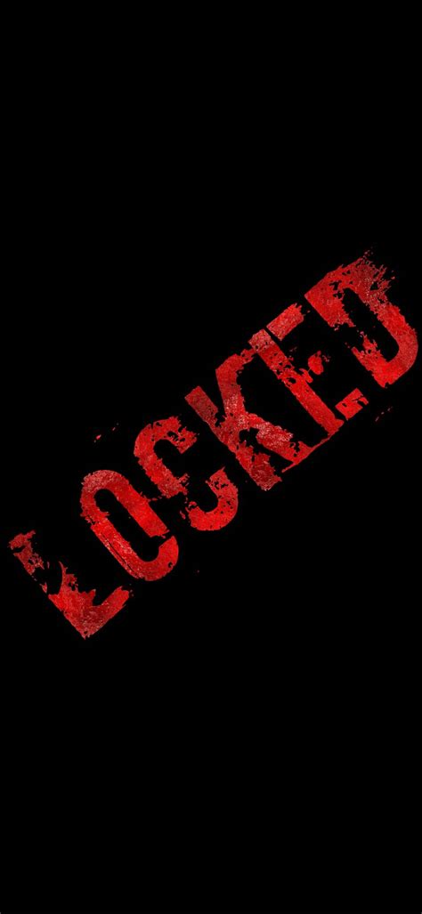 Red Locked Lock Screen Wallpaper 1080x2340