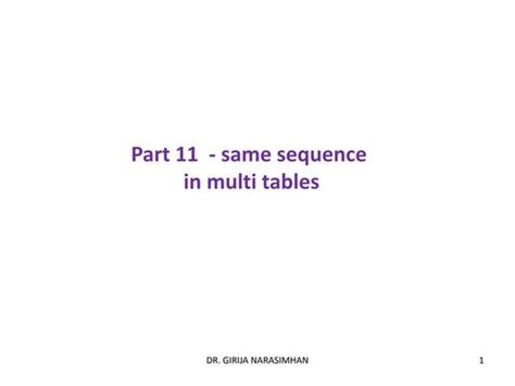 Part 3 Drop Sequence Nextvalcurrval Ppt