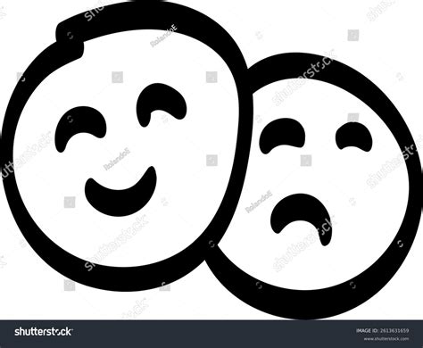 Two Overlapping Circles One Happy Face Stock Vector Royalty Free 2613631659 Shutterstock