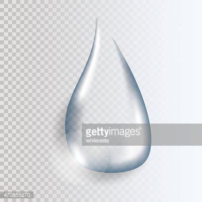 Realistic Pure Transparent Water Drop With Shadow On Gray Background Stock Vector Royalty Free