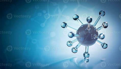 Science Background With Molecula And Atom Model Abstract Molecular Structure Ai Generated