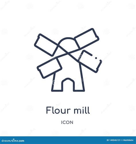 Linear Flour Mill Icon From Agriculture Farming And Gardening Outline Collection Thin Line