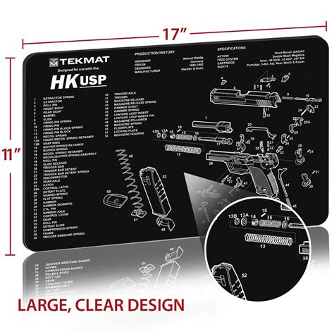 Tekmat Heckler And Koch Usp Gun Cleaning Mat Us Patriot
