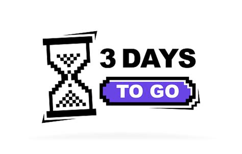 3일이 남았습니다 판매 또는 소매를위한 모래 시계 템플릿기채기 형 라벨 디자인 픽셀 아트 디자인 현대 벡터 일러스트레이션 3에 대한 스톡 벡터 아트 및 기타 이미지 Istock