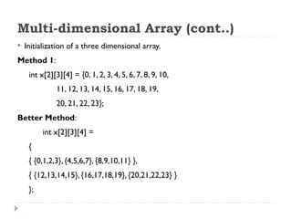 Lecture 16 Multi Dimensional Array PPT