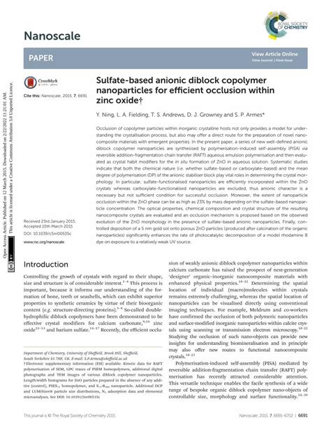 Pdf Sulfate Based Anionic Diblock Copolymer Nanoparticles For Dokumentips