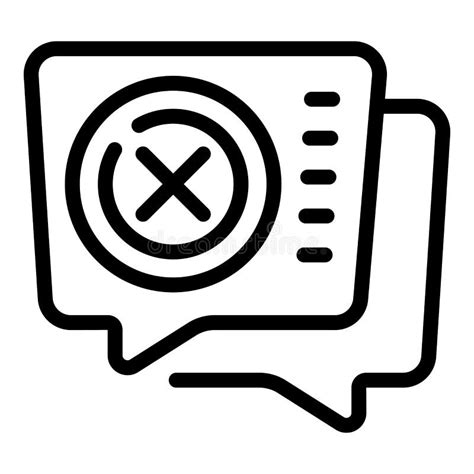 Delete Chat Icon Outline Vector Social Account Stock Vector Illustration Of Throw Character
