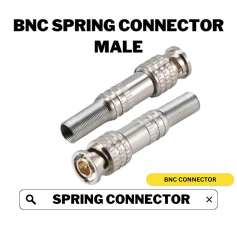 Hikvision Cctv Bnc Spring Connector Male Type To Coaxial Connector Video Rg59 Cable For Cctv