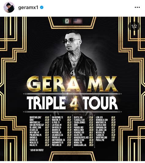 Gera Mx En Concierto Fechas Y Lugares Para Su Triple 4 Tour Infobae