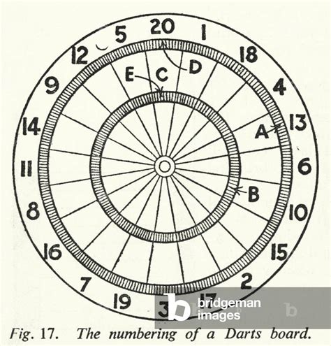 The Numbering Of A Darts Board Litho By English Babe Th Century