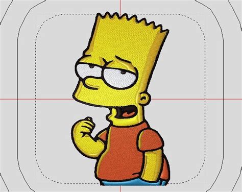 Bart Simpson Embroidery File Etsy