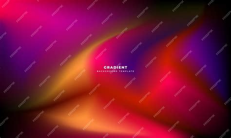 Premium Vector Colorful Gradient Mesh Background Template Copy Space Fluid Colour Gradation