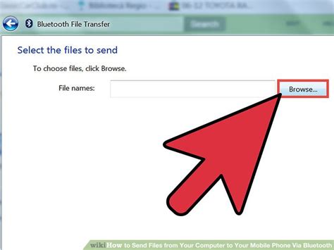 how to send files from your computer to your mobile phone via bluetooth