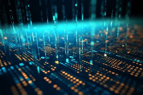 Binary Code And Data Storage Collide In A Futuristic 3d Rendering Of Technology Stock