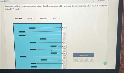 Solved Stion 22 Of 26 Attempt 2 Interpret The Dideoxy